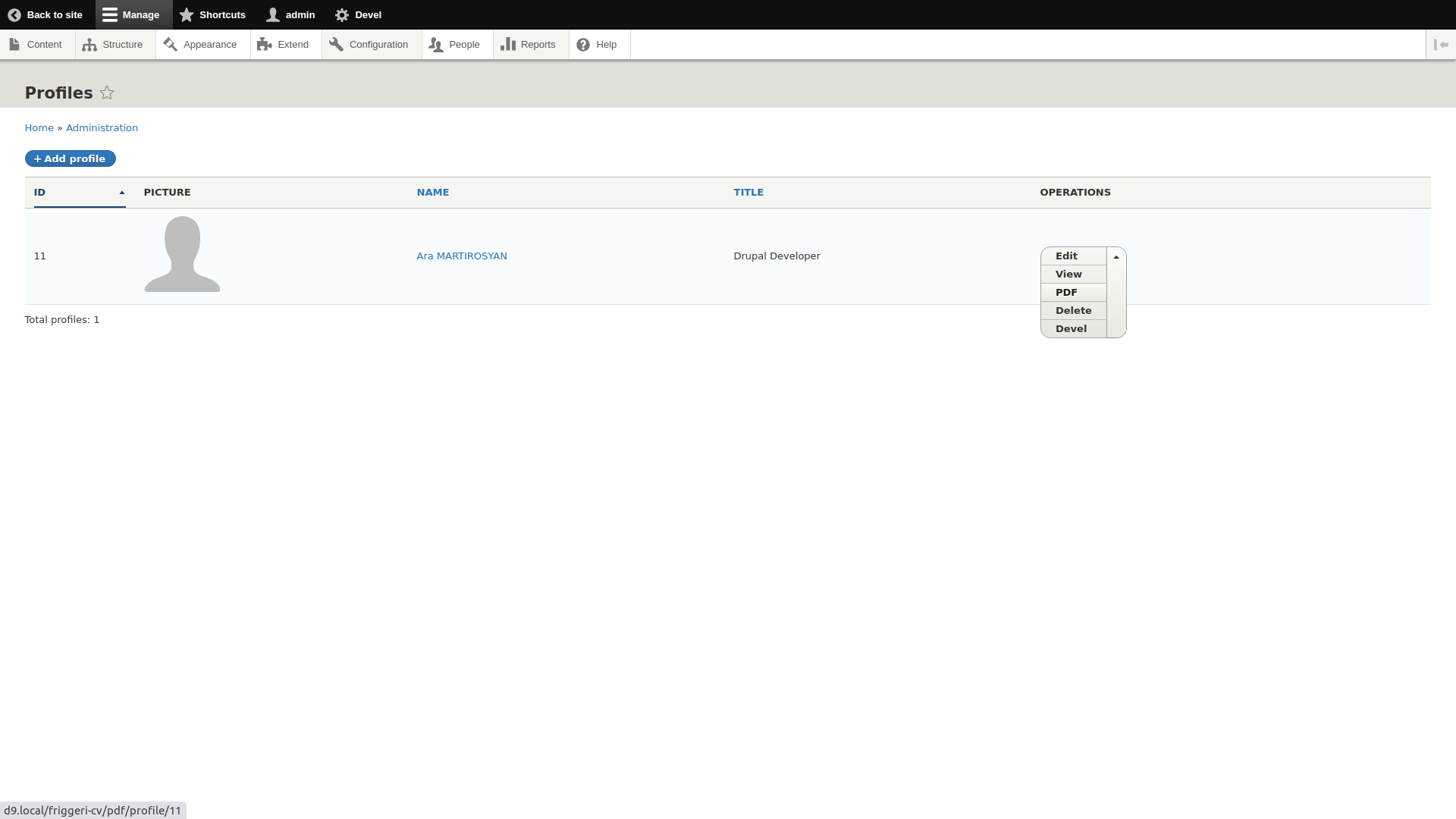 Friggeri CV | Drupal.org