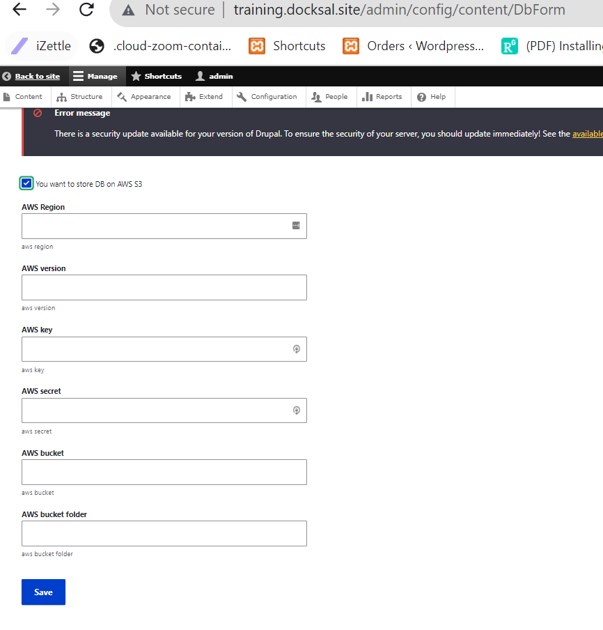 Exports Drupal Databases To Aws S3 8330