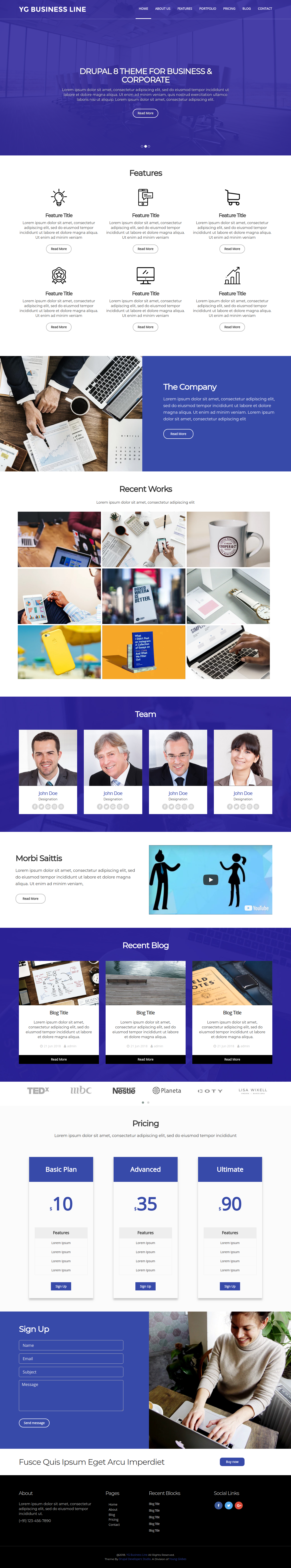 YG Business Line | Bootstrap based Drupal 9 theme for Business | Drupal.org