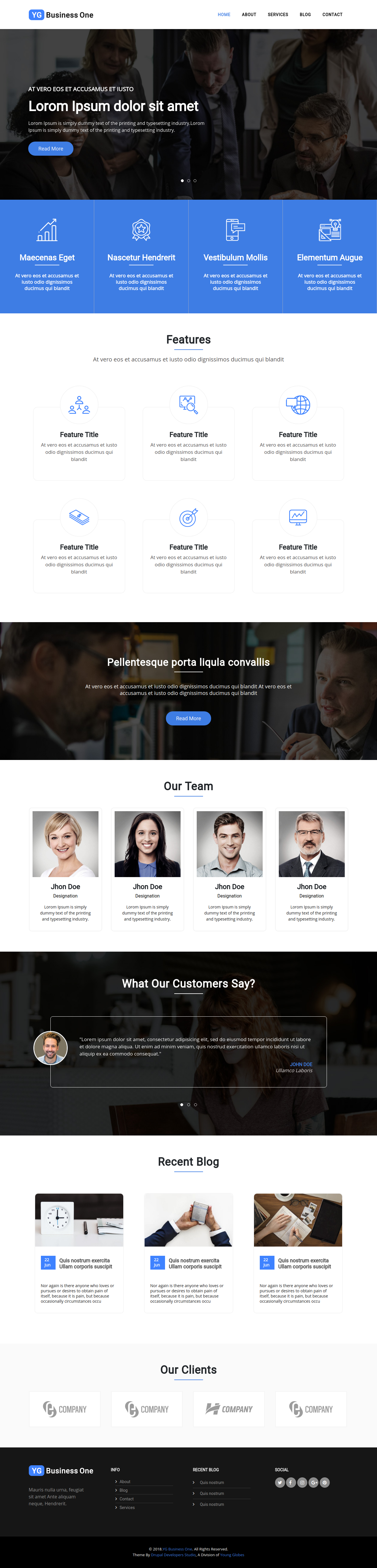 YG Business One | Bootstrap based Drupal 10 theme for Business | Drupal.org