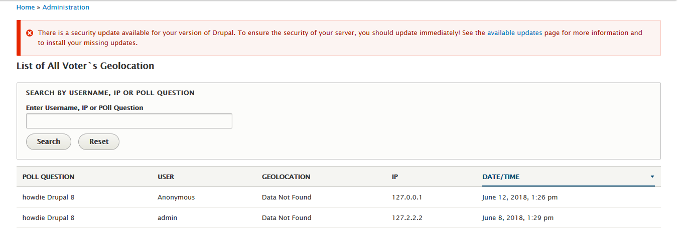 Poll Geolocation | Drupal.org