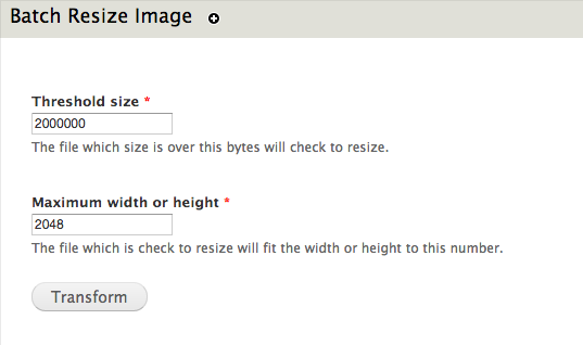 Batch Resize Image | Drupal.org
