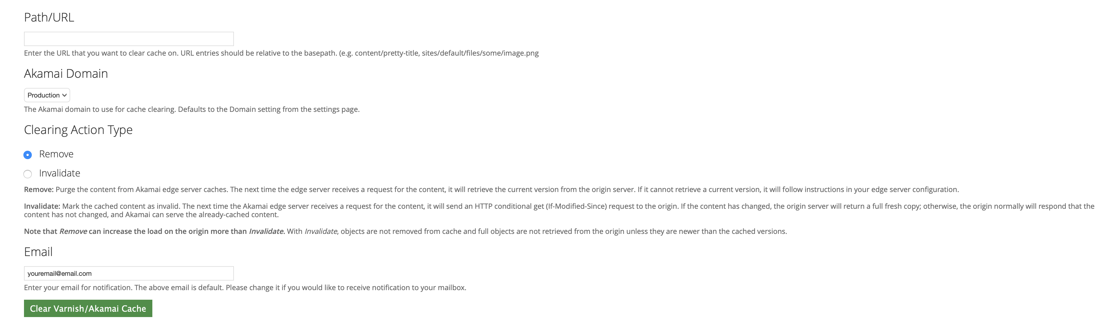 Varnish & Akamai Cache Clear | Drupal.org Varnish & Akamai Cache Clear | Drupal.org