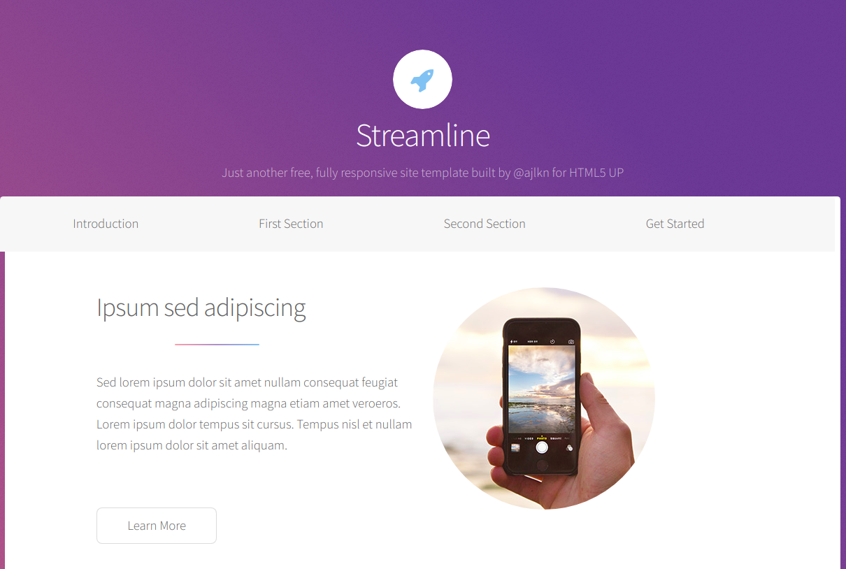 Streamline By HTML5UP | Drupal.org