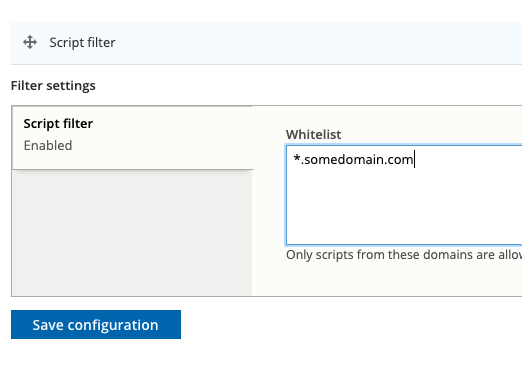 Script Embed Filter | Drupal.org
