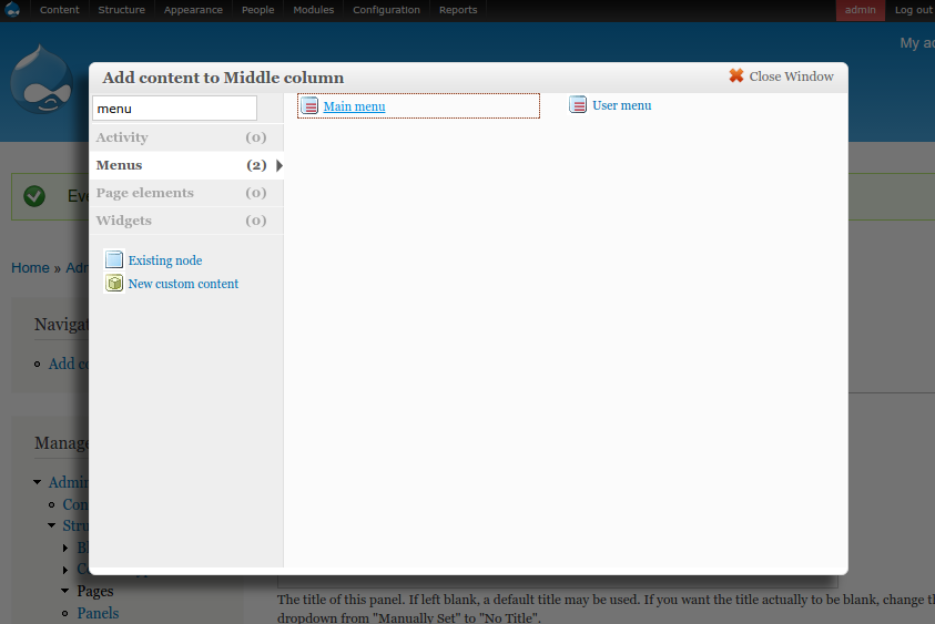 Panels Content Search Drupal Org