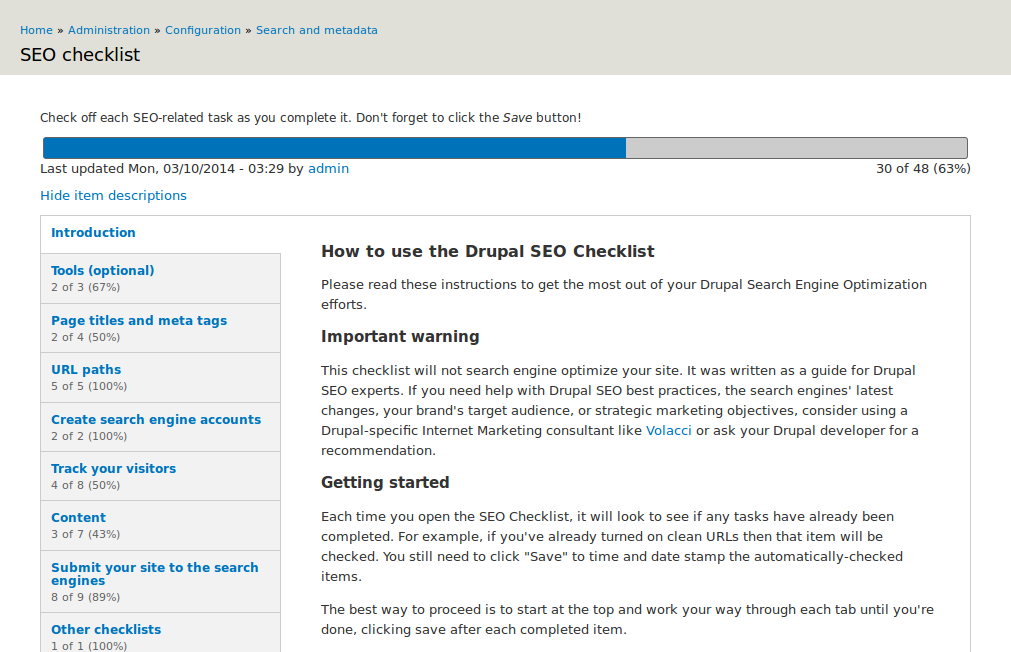 SEO Checklist | Drupal.org SEO Checklist | Drupal.org