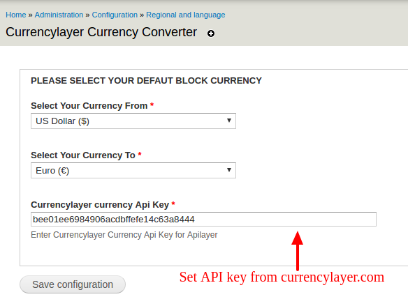 Currencylayer Currency Converter | Drupal.org