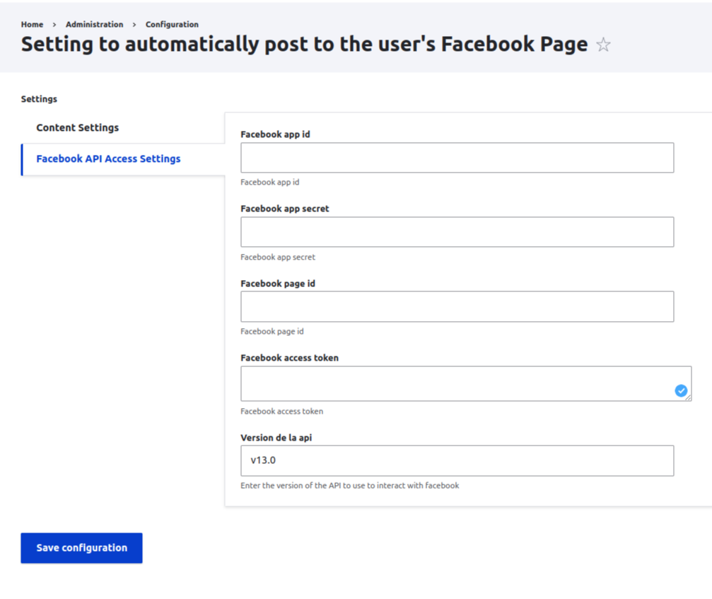 Simple Facebook Post | Drupal.org