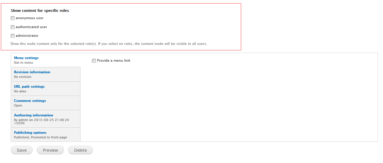 Content Access Roles | Drupal.org