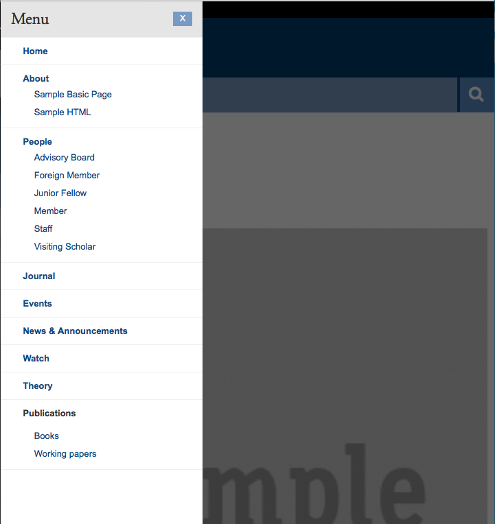 Slide Push Menu | Drupal.org