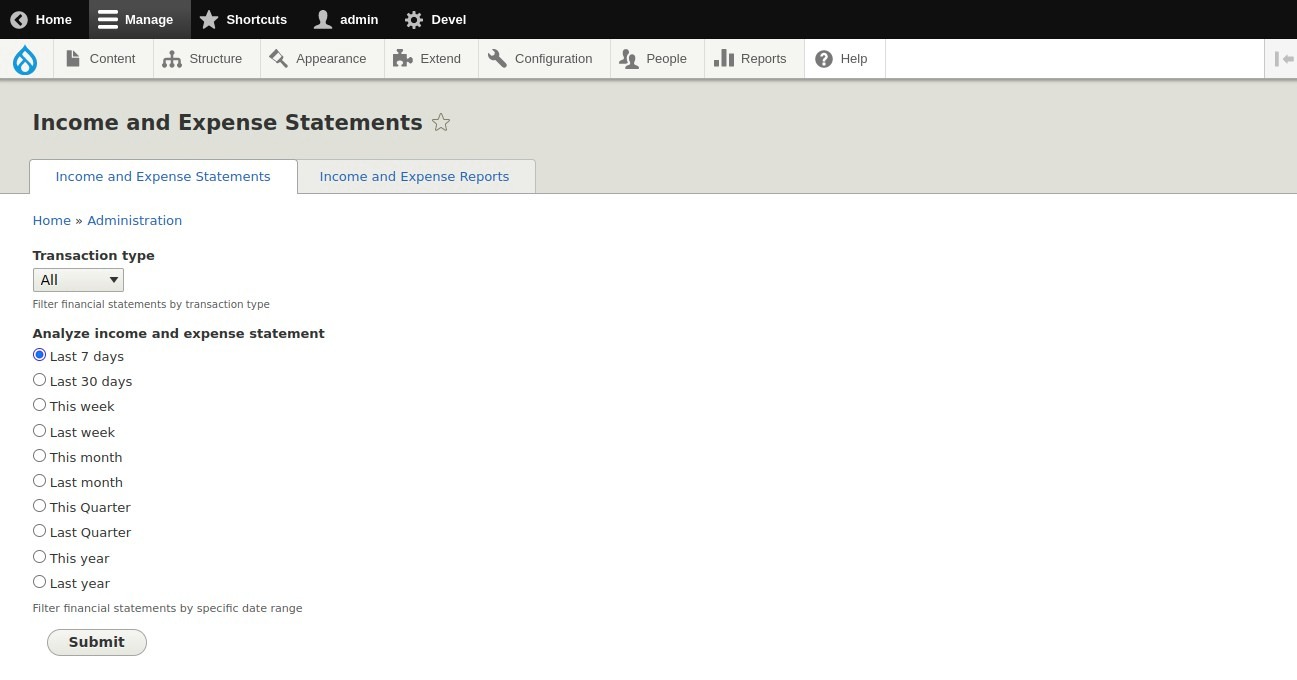 Expense Tracker | Drupal.org