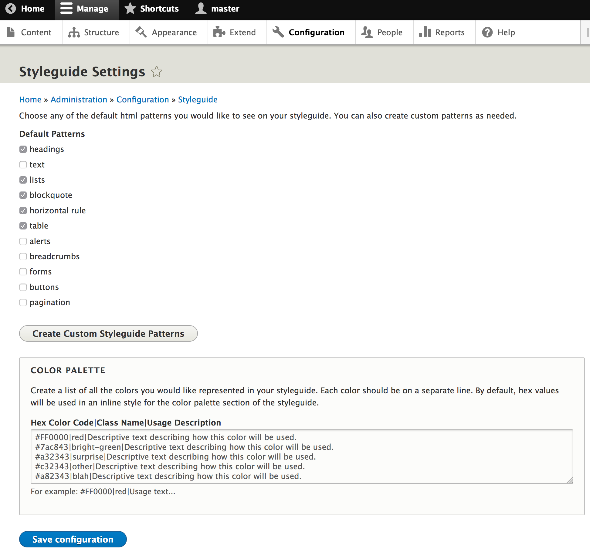 Simple Style Guide | Drupal.org