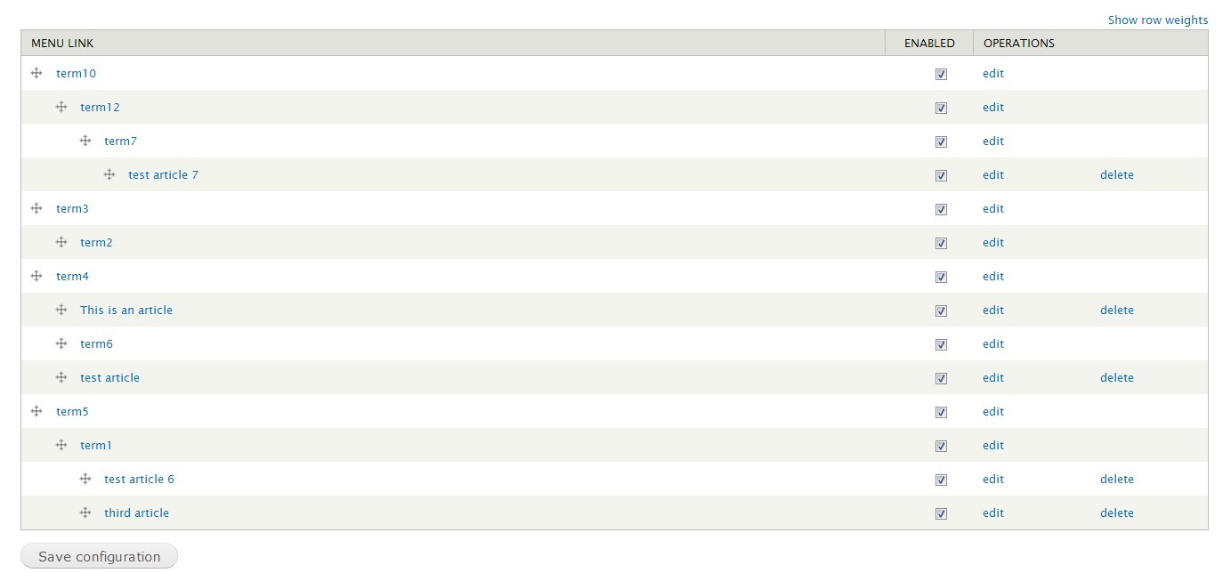 Term menus | Drupal.org