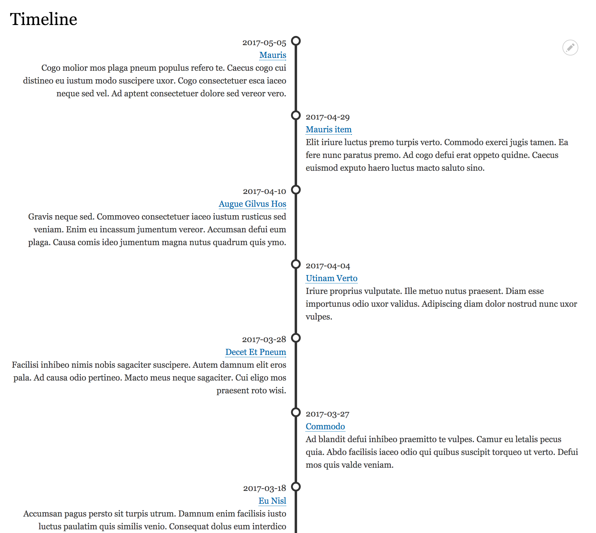 A Simple Timeline Drupal