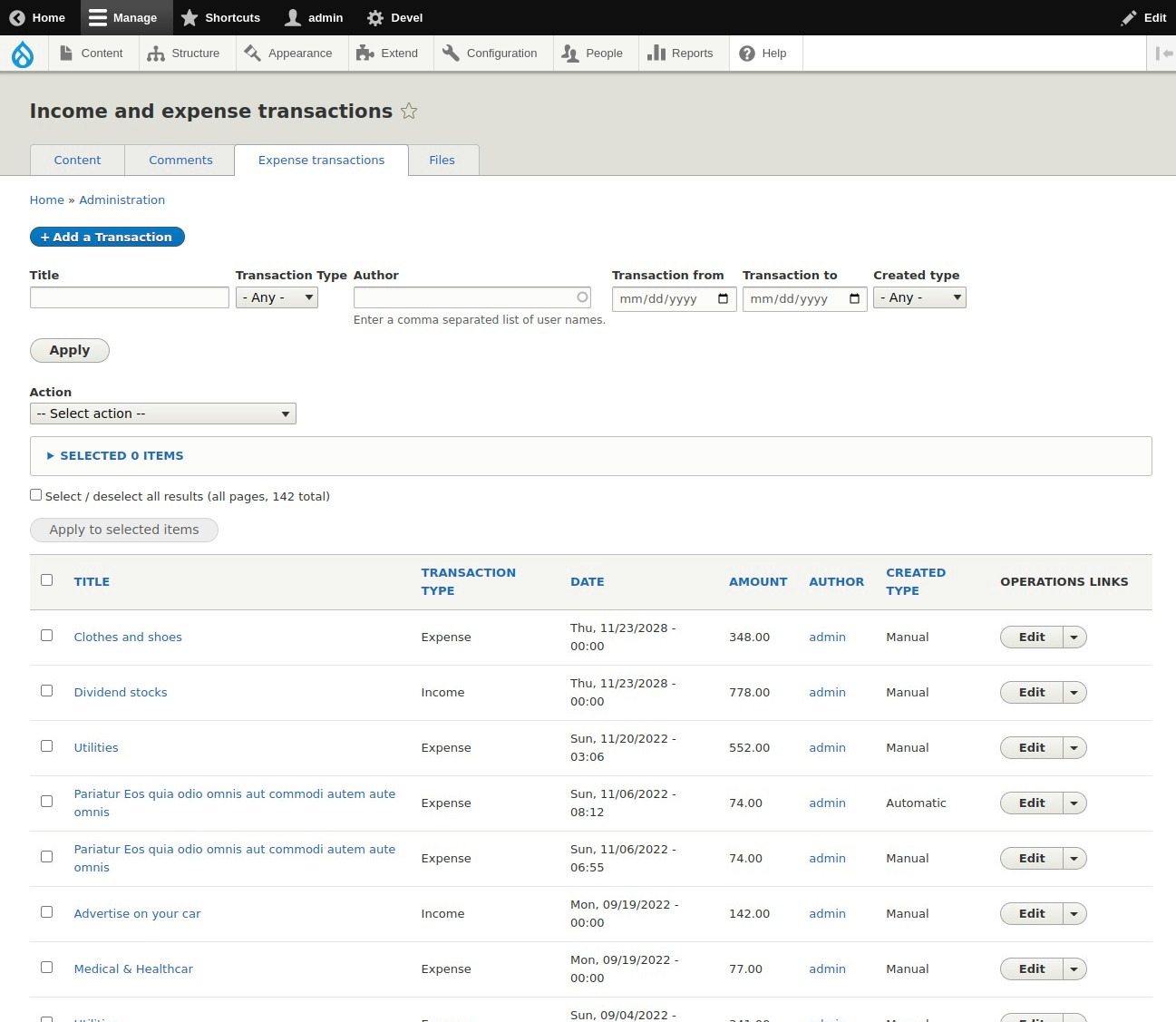 Expense Tracker | Drupal.org
