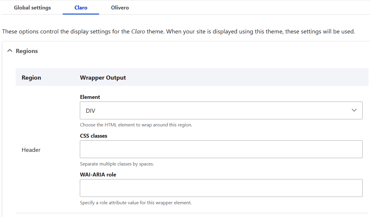 Theme Region Wrapper 