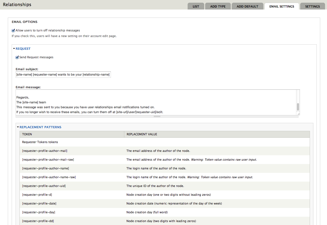 User Relationship Mailer Token | Drupal.org