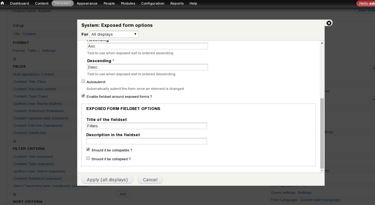 Views Exposed Form Fieldset | Drupal.org