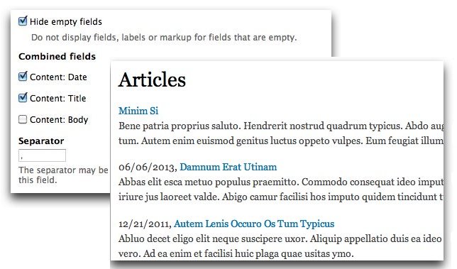Views fields combine | Drupal.org