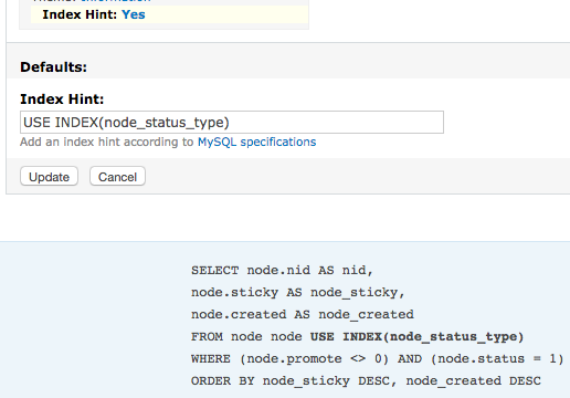Views Index Hint | Drupal.org