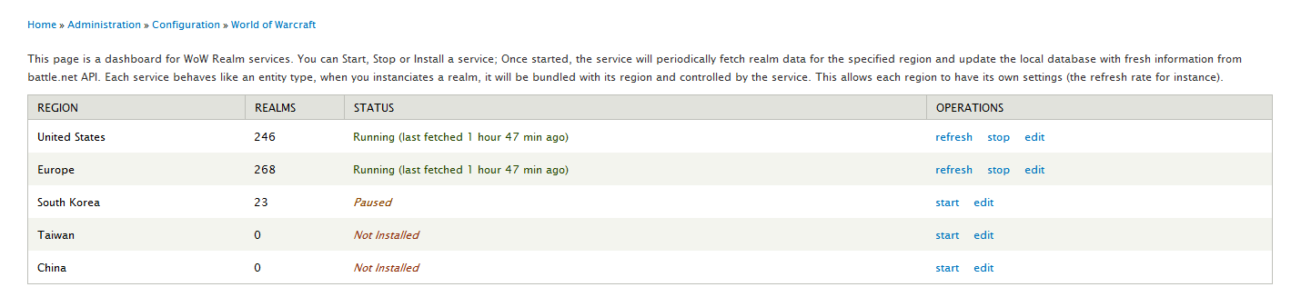 World of Warcraft API | Drupal.org