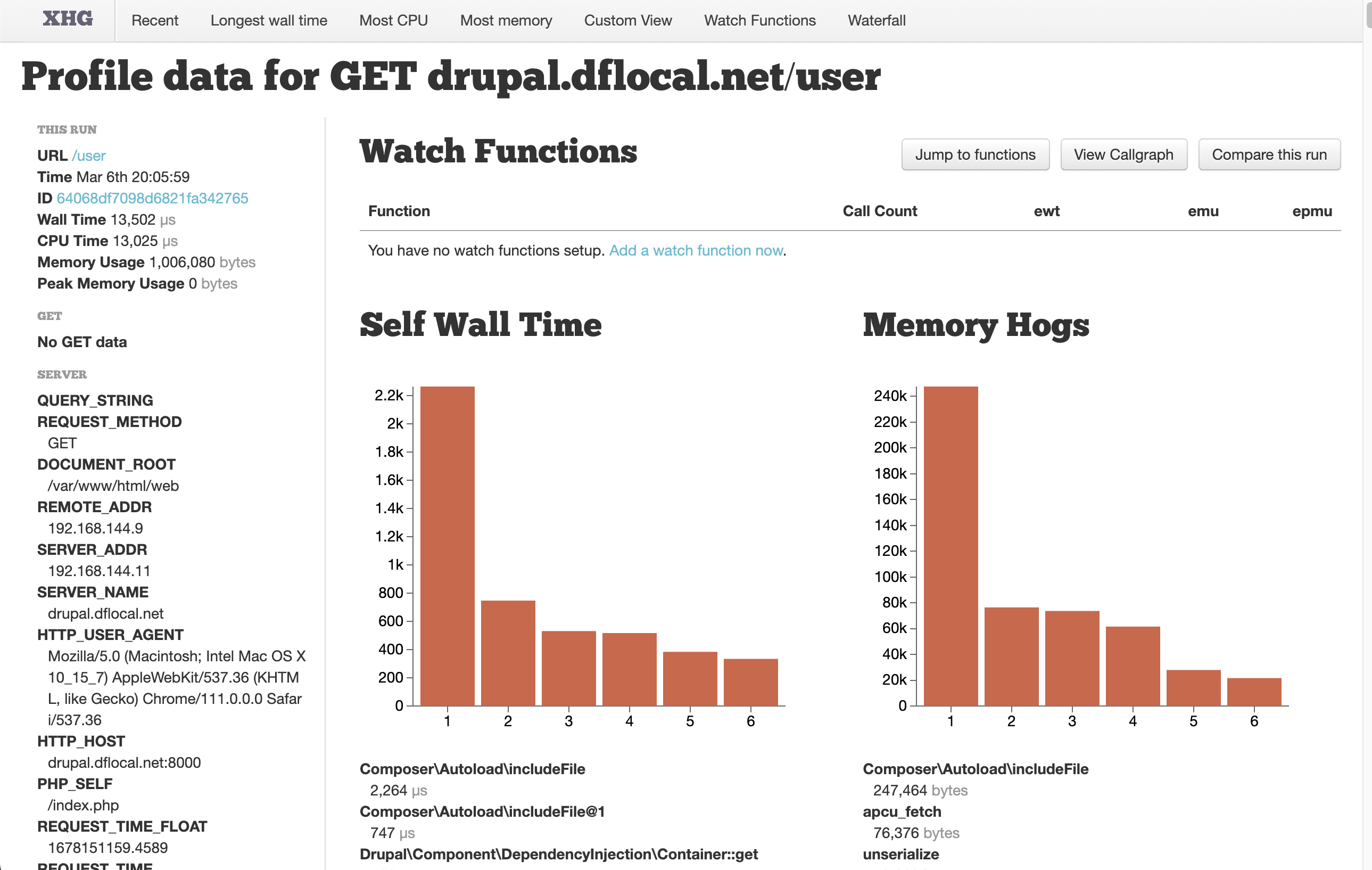 XHGui PHP Profiler | Drupal.org XHGui PHP Profiler | Drupal.org