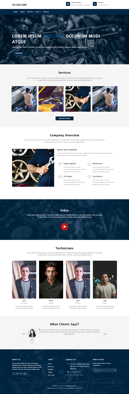 YG Car Care | Bootstrap based Drupal 10 theme | Drupal.org