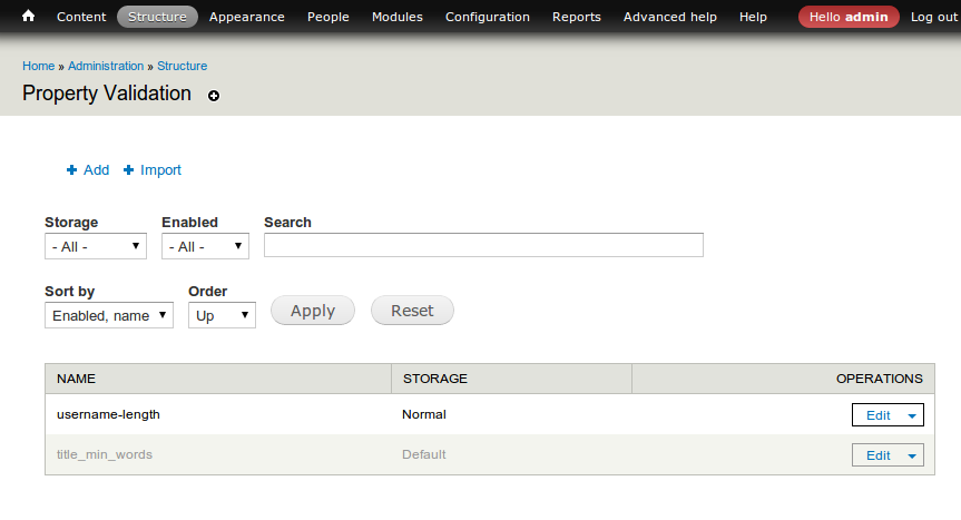 Validating Properties