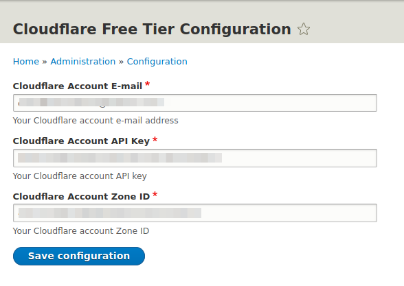 Simple Cloudflare Free Tier Purger | Drupal.org