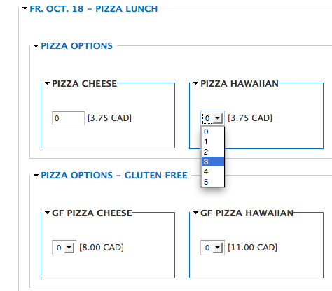 Optionally allow the quantity of product to be ordered to use a drop ...