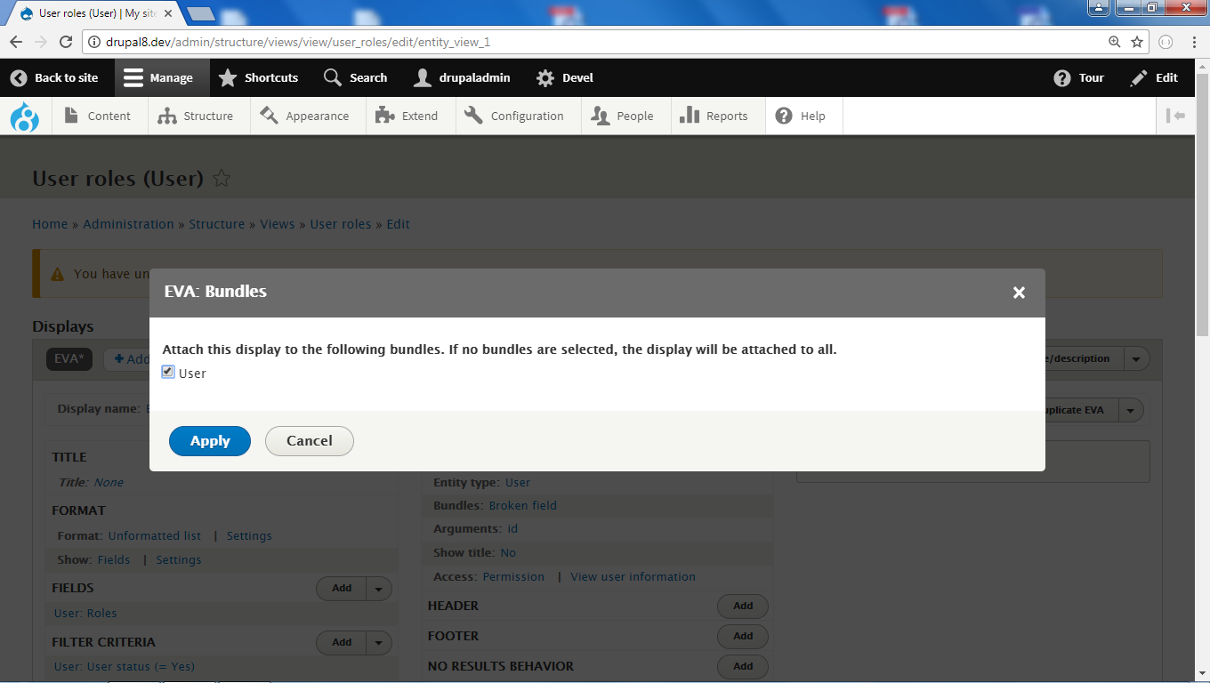 Display roles of a current user as a field on user's account page | EVA | Drupal Wiki guide on ...
