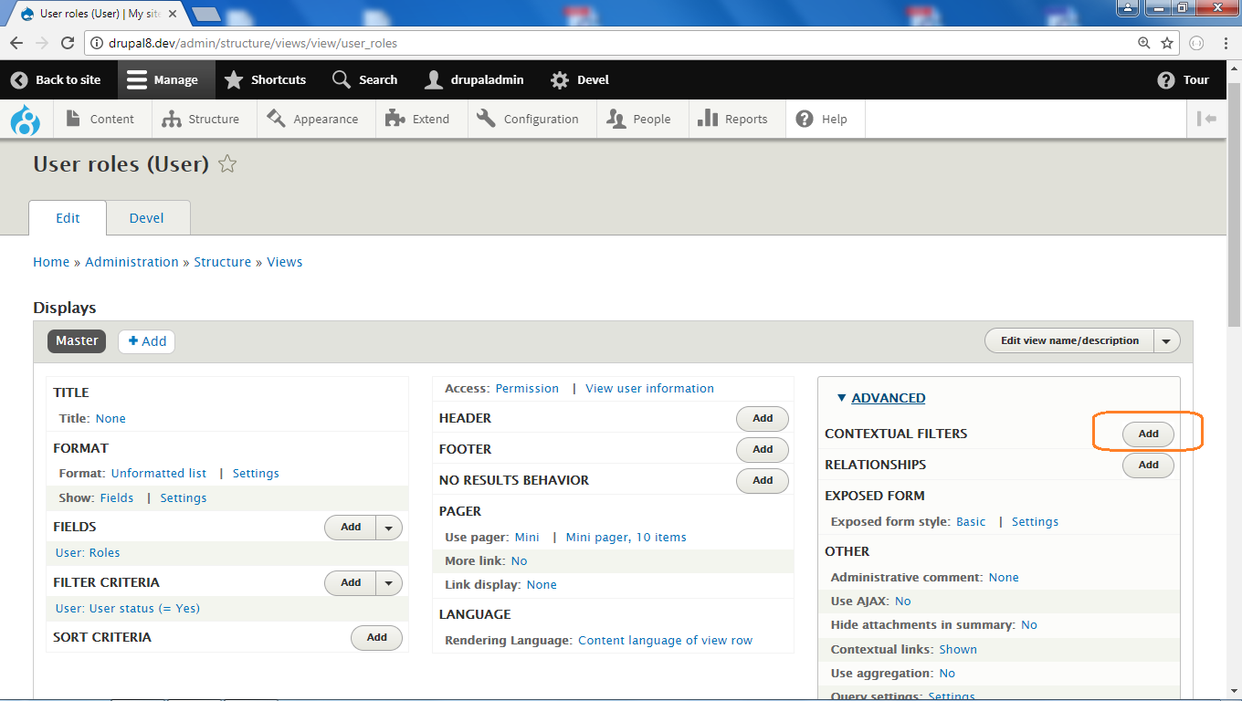 Display roles of a current user as a field on user's account page | EVA | Drupal Wiki guide on ...