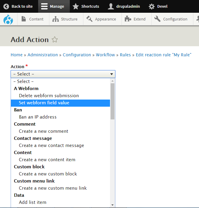 Rules Webform