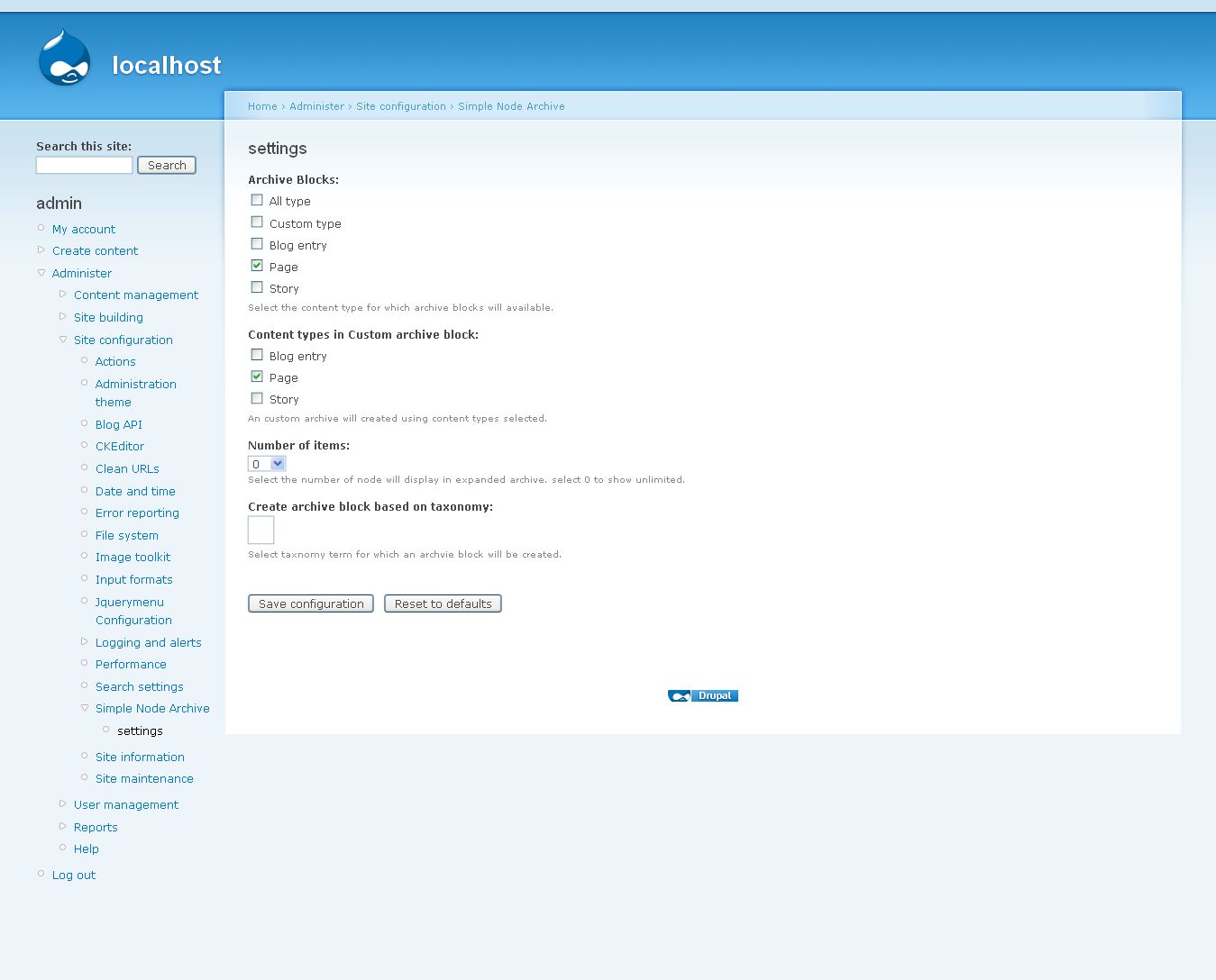 Simple Node Archive [#1222472] | Drupal.org