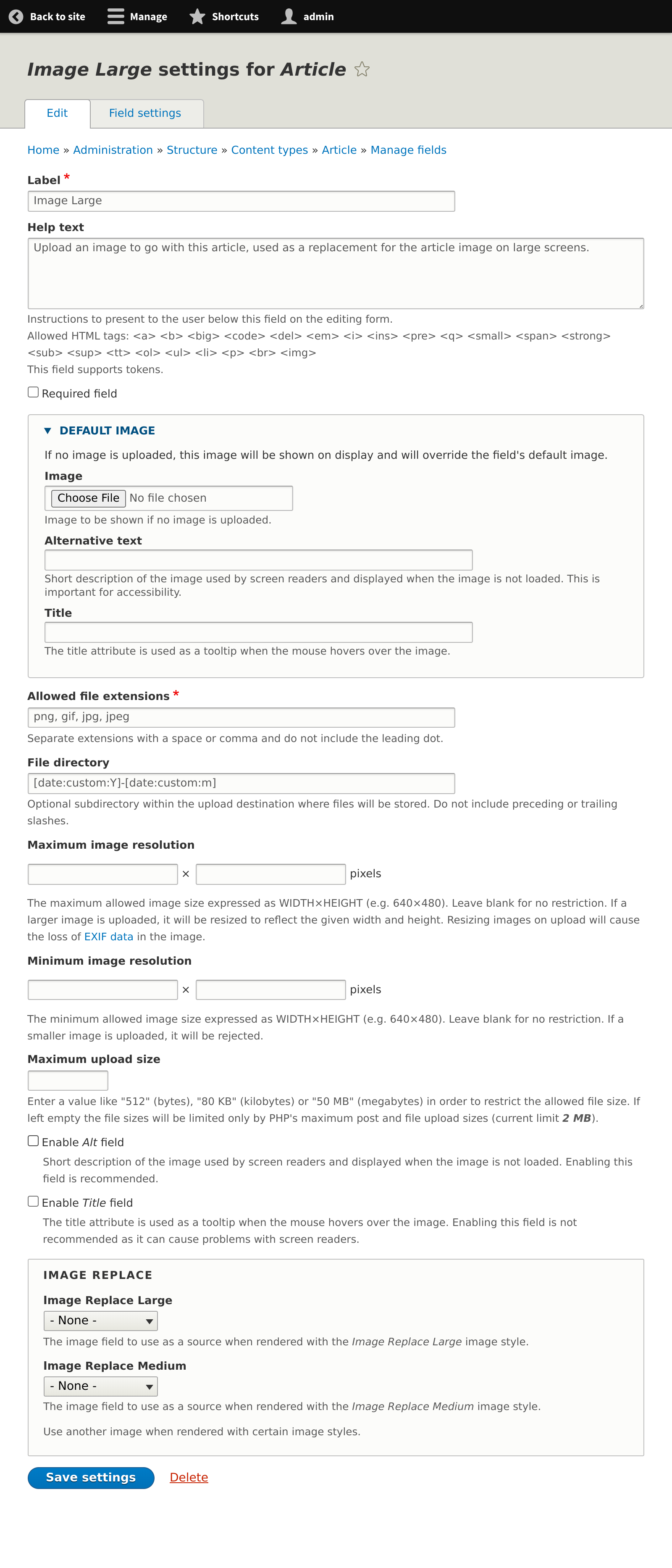 Responsive images for art direction | Image Replace | Drupal Wiki guide on Drupal.org