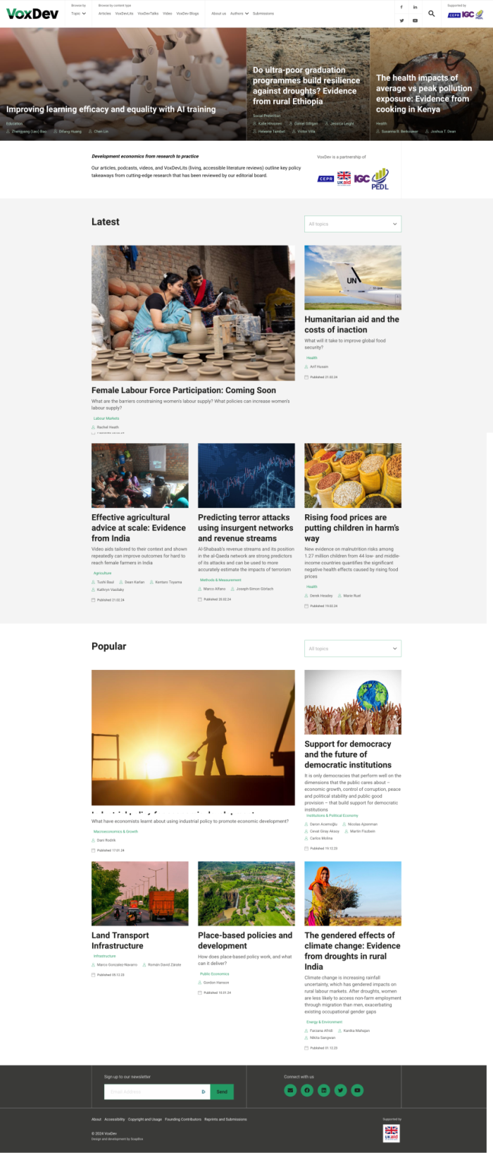 VoxDev.org: Migration from Drupal 7 and redevelopment | Drupal.org