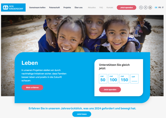 Relaunch Website & Online shop for donations sos-kinderdorf.ch | Drupal.org