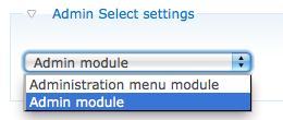 Administration Menu select | Drupal.org