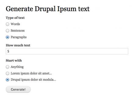 Drupal Ipsum | Drupal.org