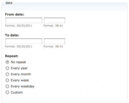 Repeating Date Presets | Drupal.org