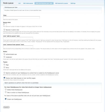 Smartqueue Per User | Drupal.org