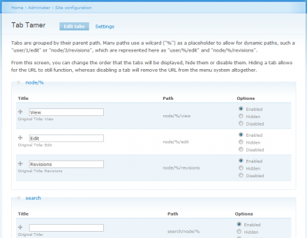 Tab Tamer | Drupal.org