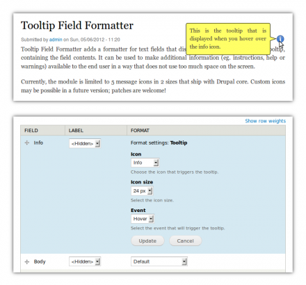 Tooltip Field Formatter | Drupal.org