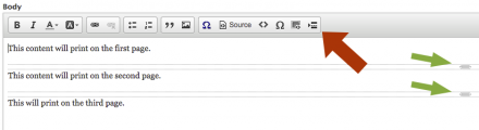 CKEditor: Page Break | Drupal.org