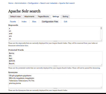 Acquia Search Config | Drupal.org