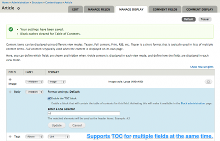 Flexible Table Of Contents | Drupal.org