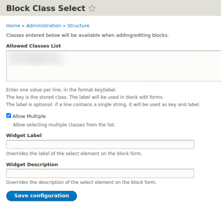 Block Class Select | Drupal.org