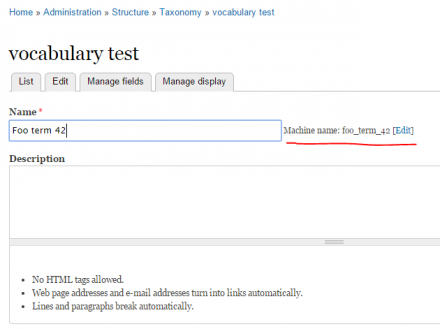 Taxonomy Machine Name | Drupal.org