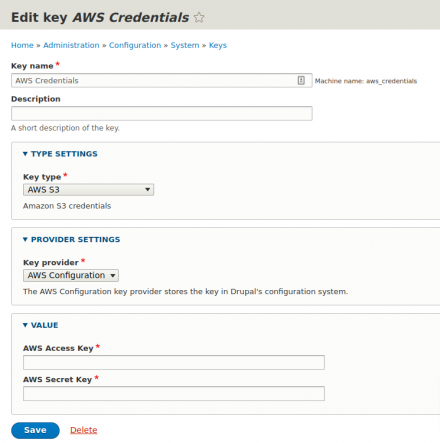 Key AWS | Drupal.org